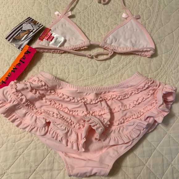 Kate Mack | Swim | Kate Mack Girls Pink Ruffle Butt Skirted Bikini ...